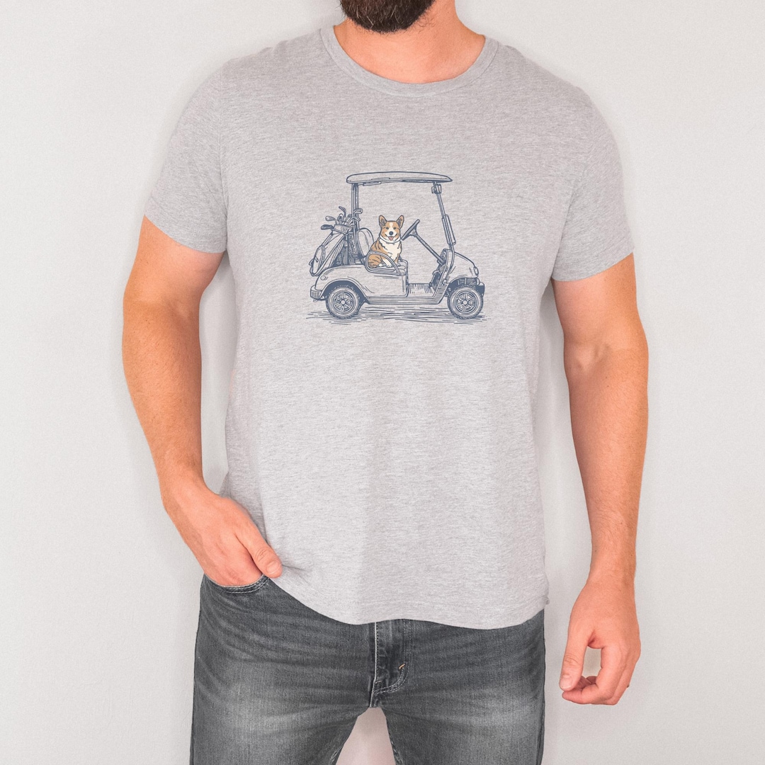 Corgi Dad Golf T-shirt Dog Father Gift Idea Outdoor Sports Enthusiast ...