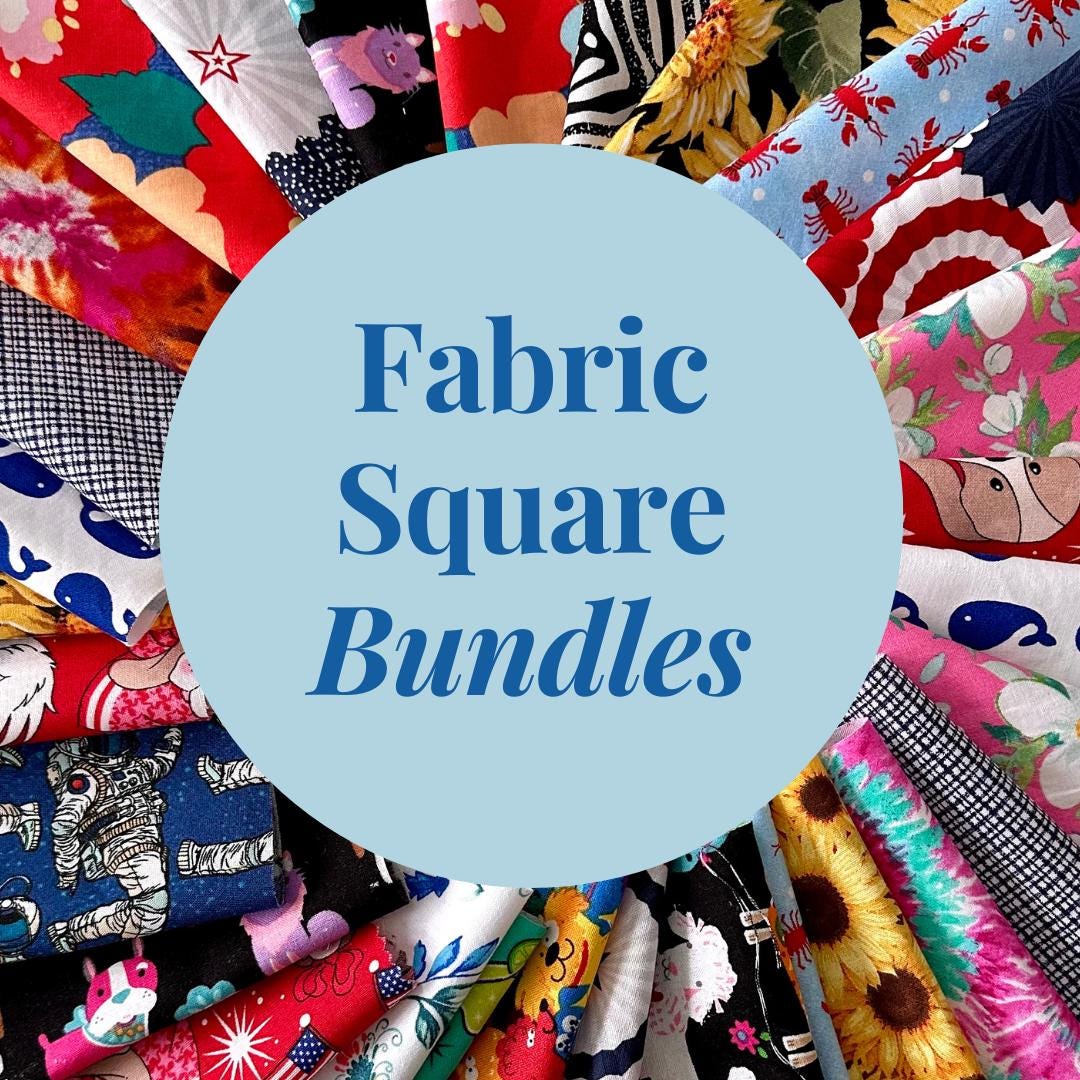 Cotton Fabric Squares 5 Inch for Quilting Sewing Crafting Patchwork DIY ...