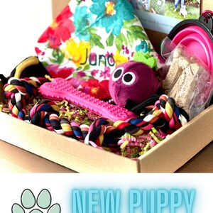Custom Dog Gift Box With Bandana Toys Treats Puppy Welcome Kit New ...