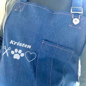 Custom Dog Grooming Apron With Name or Logo Pet Groomer Business ...