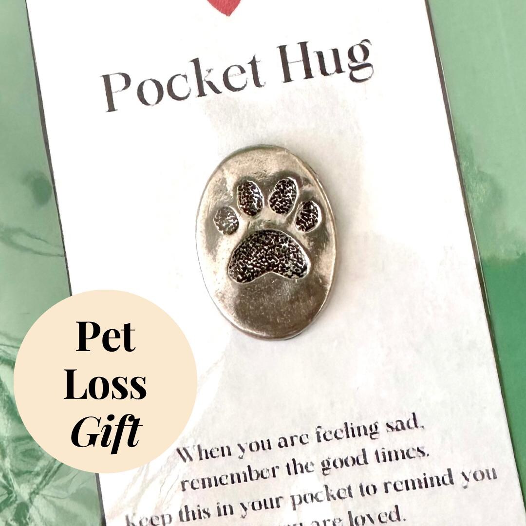 Paw Print Pocket Hug Comforting Keepsake Pet Lover Gift Thoughtful Dog ...
