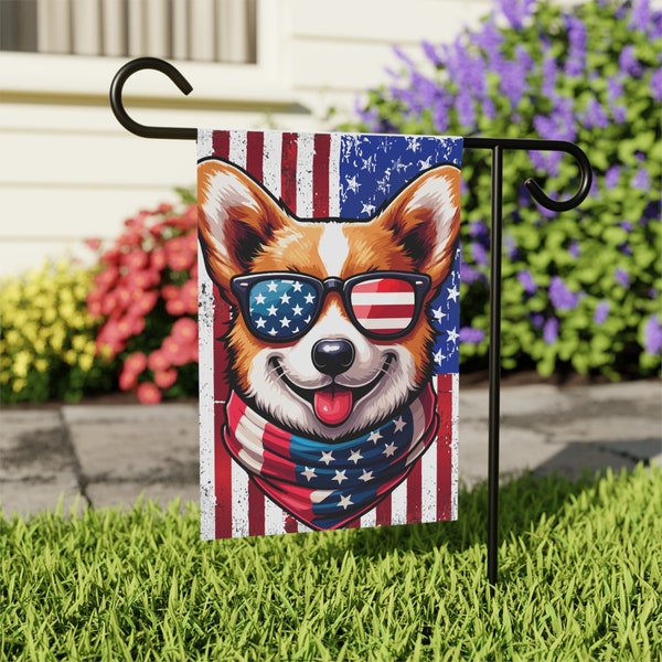 Corgi Garden Flag - Etsy