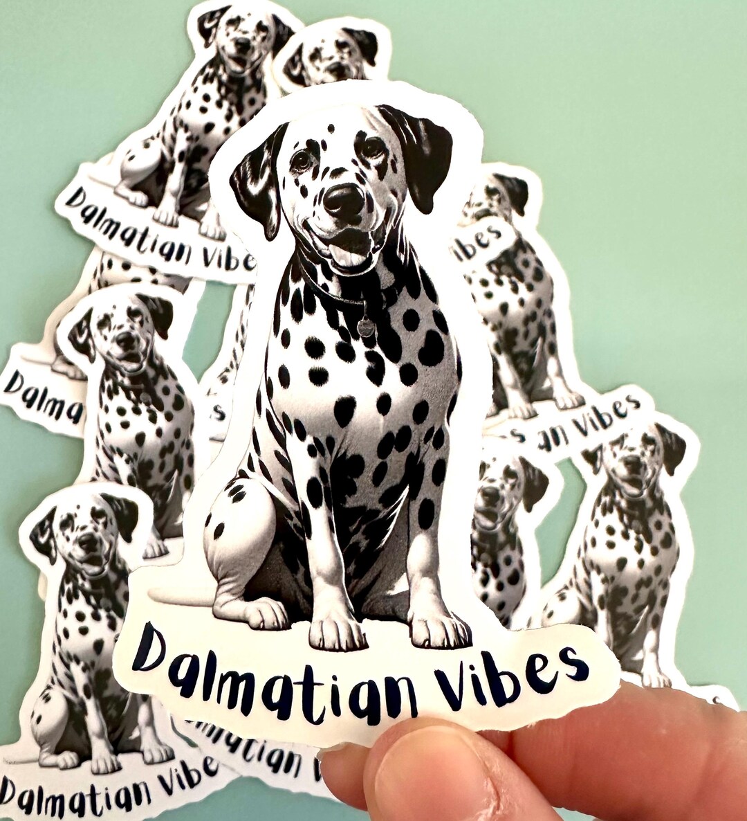 Dalmatian Sticker Die-cut Vinyl Decal for Dog Lovers Cute Waterproof ...