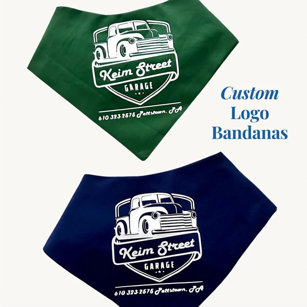 Custom Logo Dog Bandana for Small Business Personalized Branded Pet ...