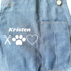 Custom Dog Grooming Apron With Name or Logo Pet Groomer Business ...