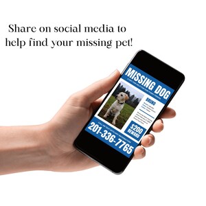 Missing Dog Flyer Editable Template Printable Lost Pet Poster ...