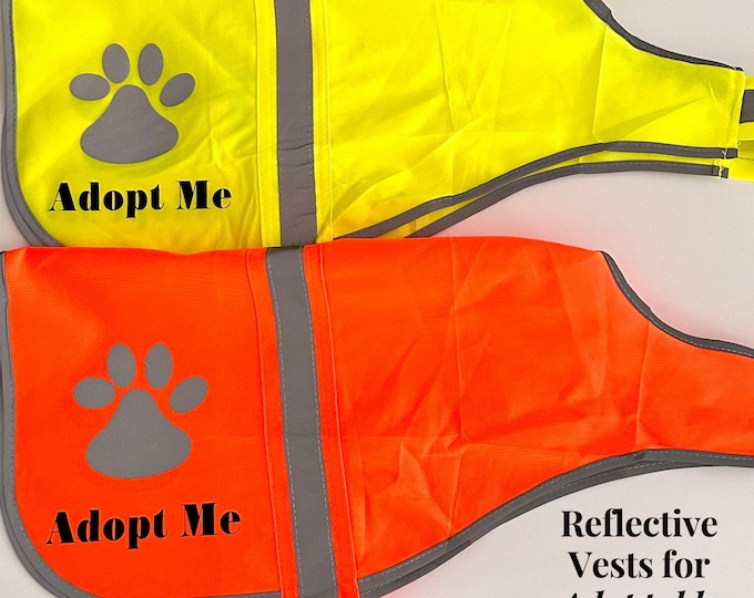 Adopt Me Dog Jacket Vest With GROUP NAME or WEBSITE - Etsy
