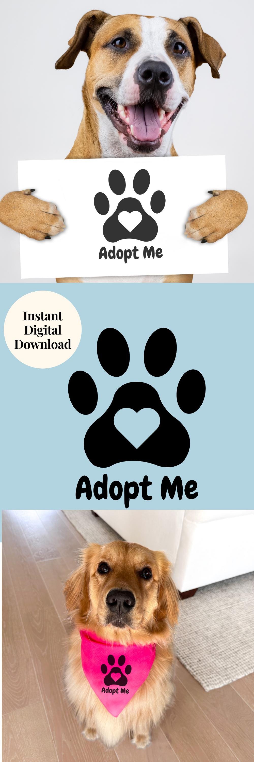Adopt Me PNG Instant Download SVG Cut File Dog Rescue Organization DIY ...