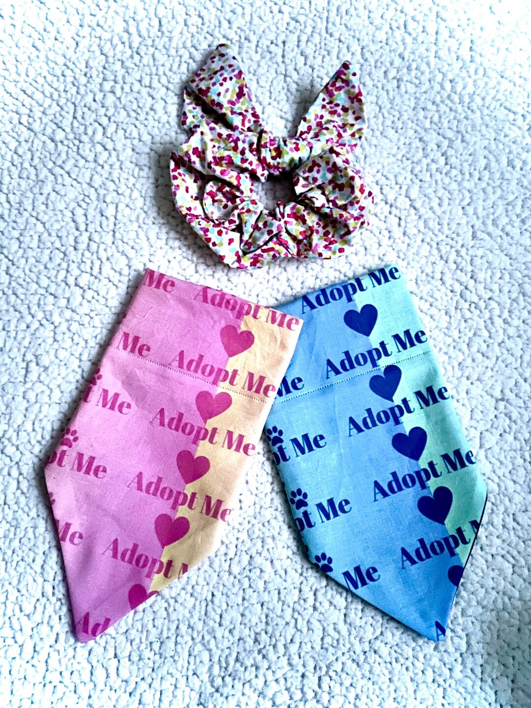 Adopt Me Dog Bandana Rescue Pet Scarf Gift Adoptable Puppy Neckwear ...