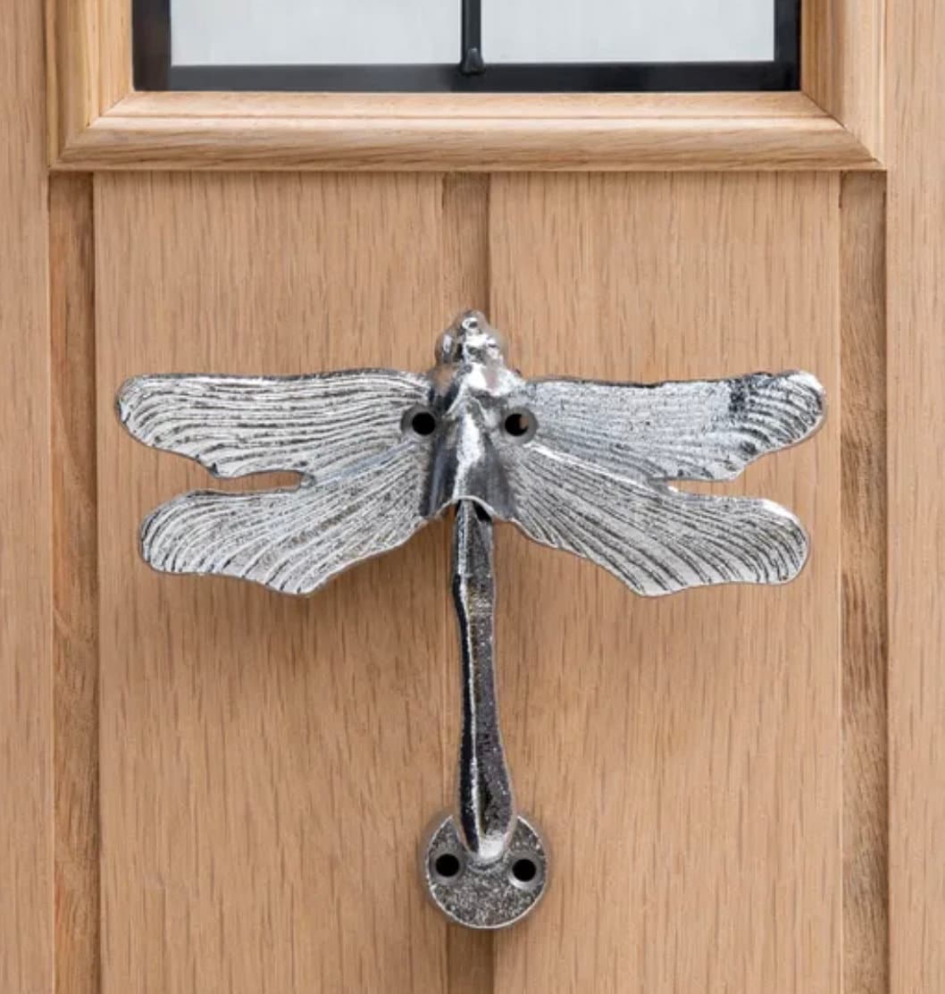 Dragonfly Door Knocker in Silver or Gold - Etsy