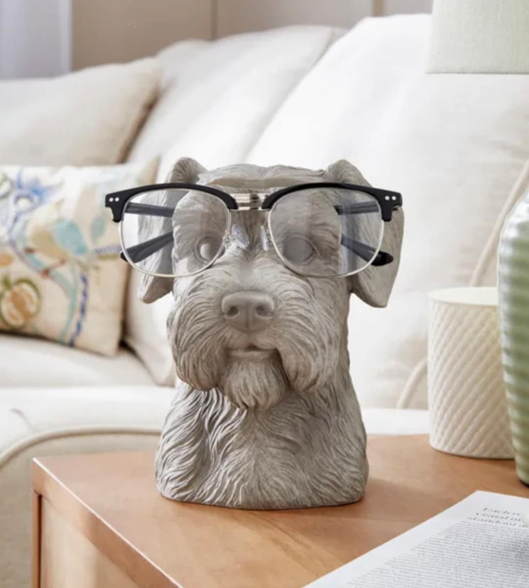 Schnauzer Reading Glasses Stand Holder Pencil Storage Desk Ornament - Etsy
