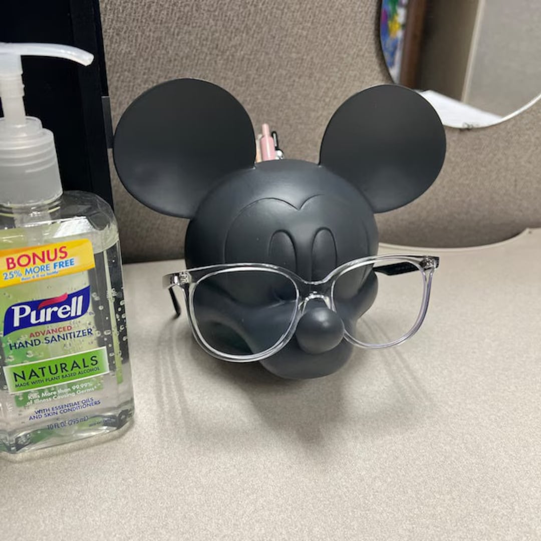 Mickey Mouse Reading Glasses Stand Holder Pencil Storage Desk Ornament ...