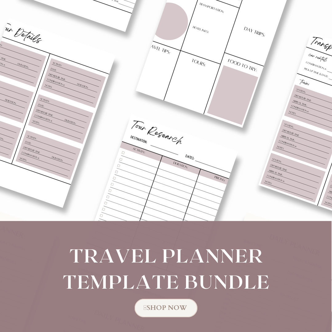 Travel Planner Templates | Travel Itinerary | Journal | Digital Travel ...