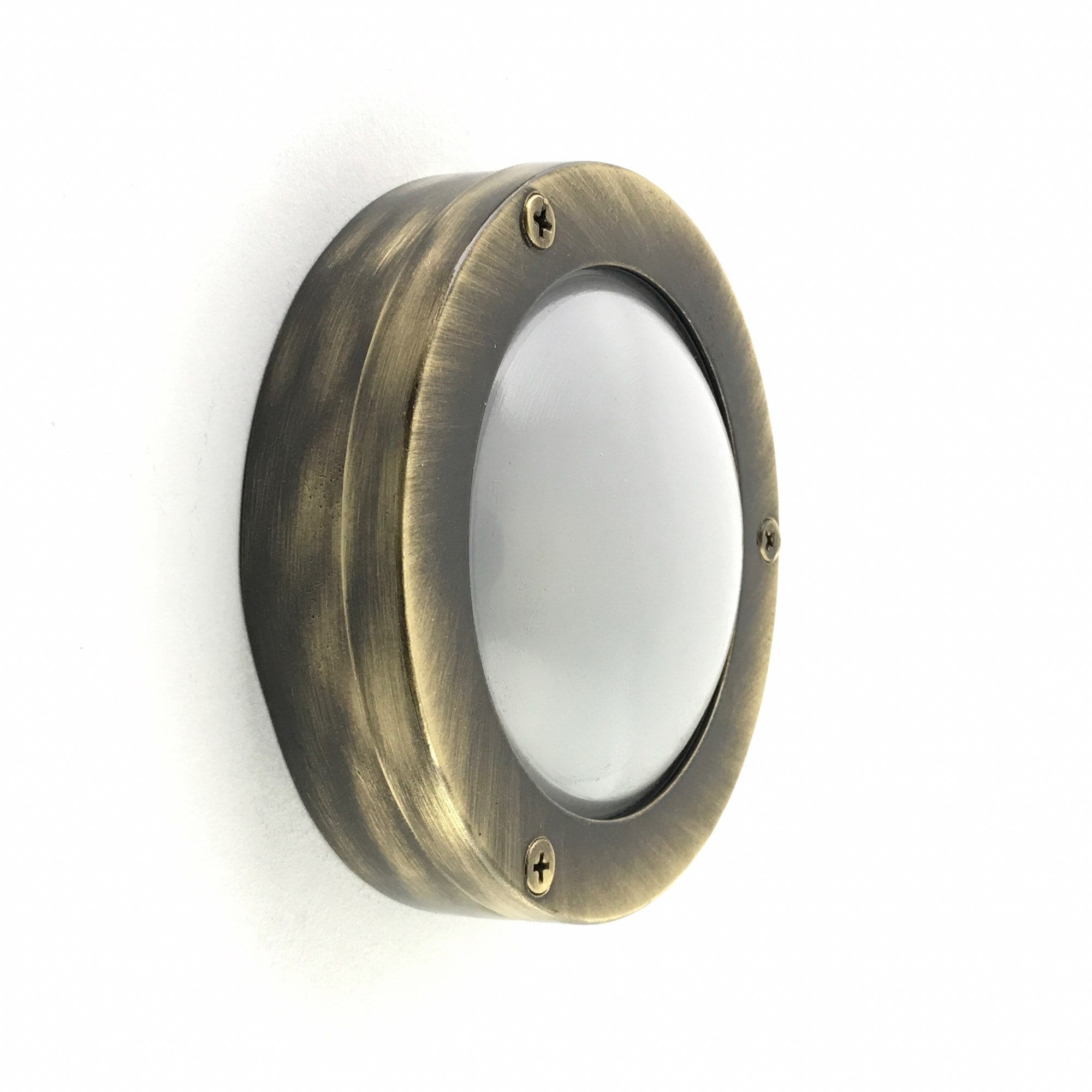 Solid Brass Round Bulkhead Wall Pathway Nautical Outdoor Indoor Light ...
