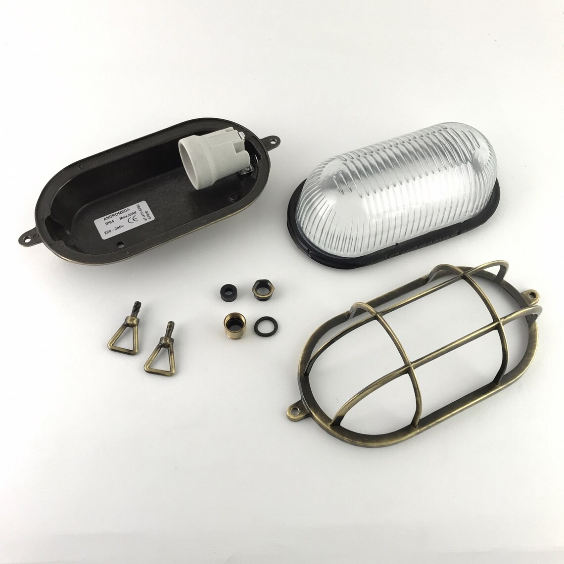 Solid Brass Bulkhead Light Wall Outdoor Indoor Classic - Etsy