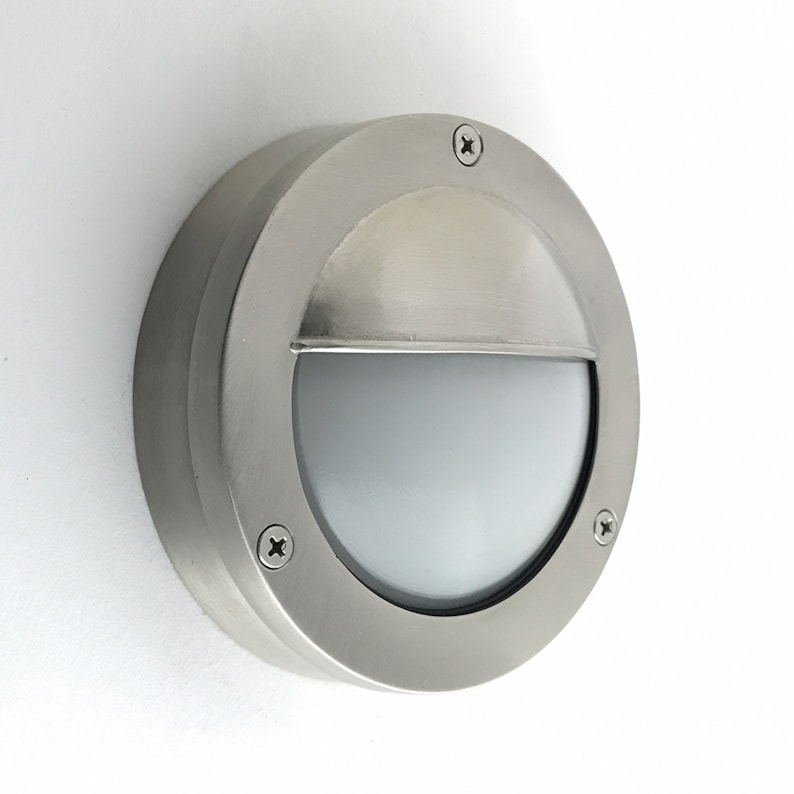 Solid Brass Round Bulkhead Wall Pathway Nautical Outdoor - Etsy