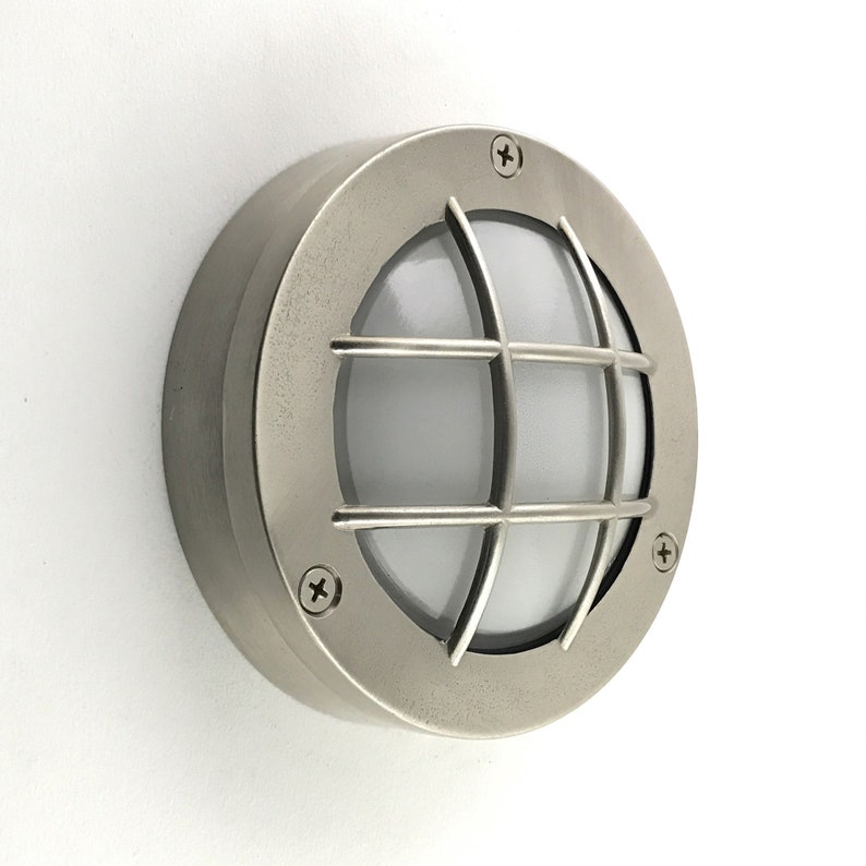 Solid Brass Round Bulkhead Wall Pathway Nautical Outdoor - Etsy