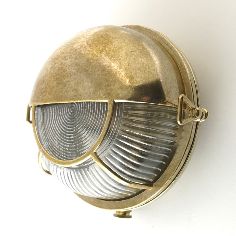 Solid Brass Bulkhead Wall Outdoor Indoor Light Industrial - Etsy