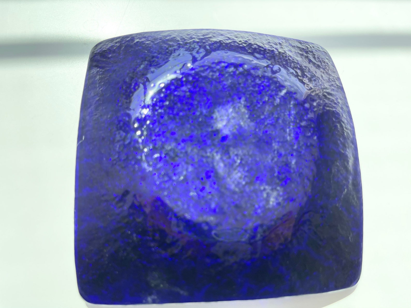 Vintage Murano Italian Square Glass Dish Tray | Etsy