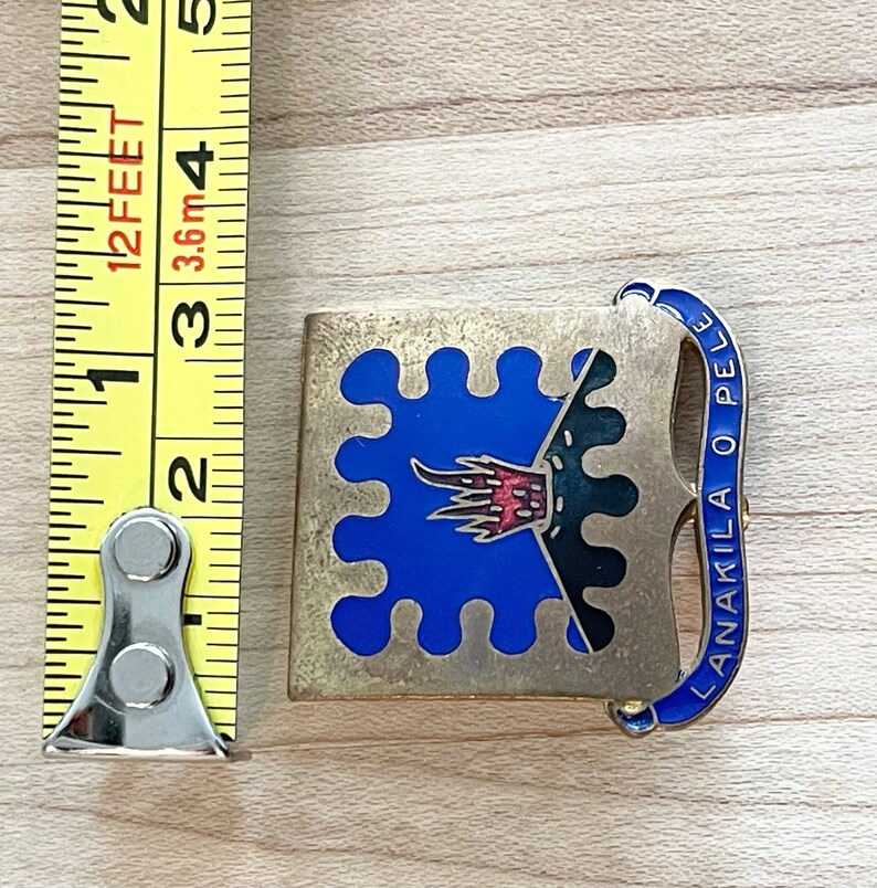 WWII US Army 1st Chemical Battalion DUI Unit Crest Insignia Lanakila O ...