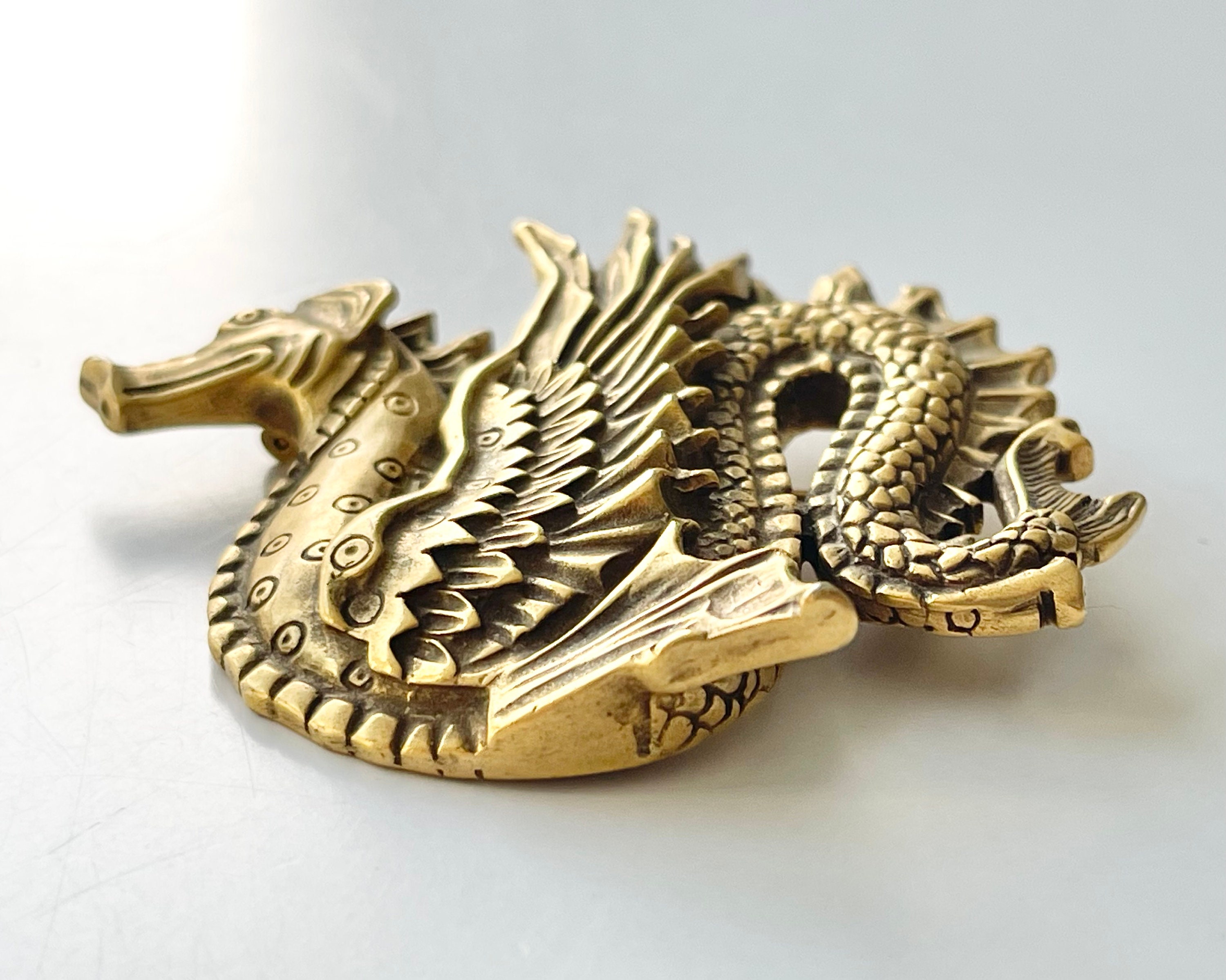 Vintage MMA Museum of Modern Art Dragon Sea Dragon Brooch Pendant ...