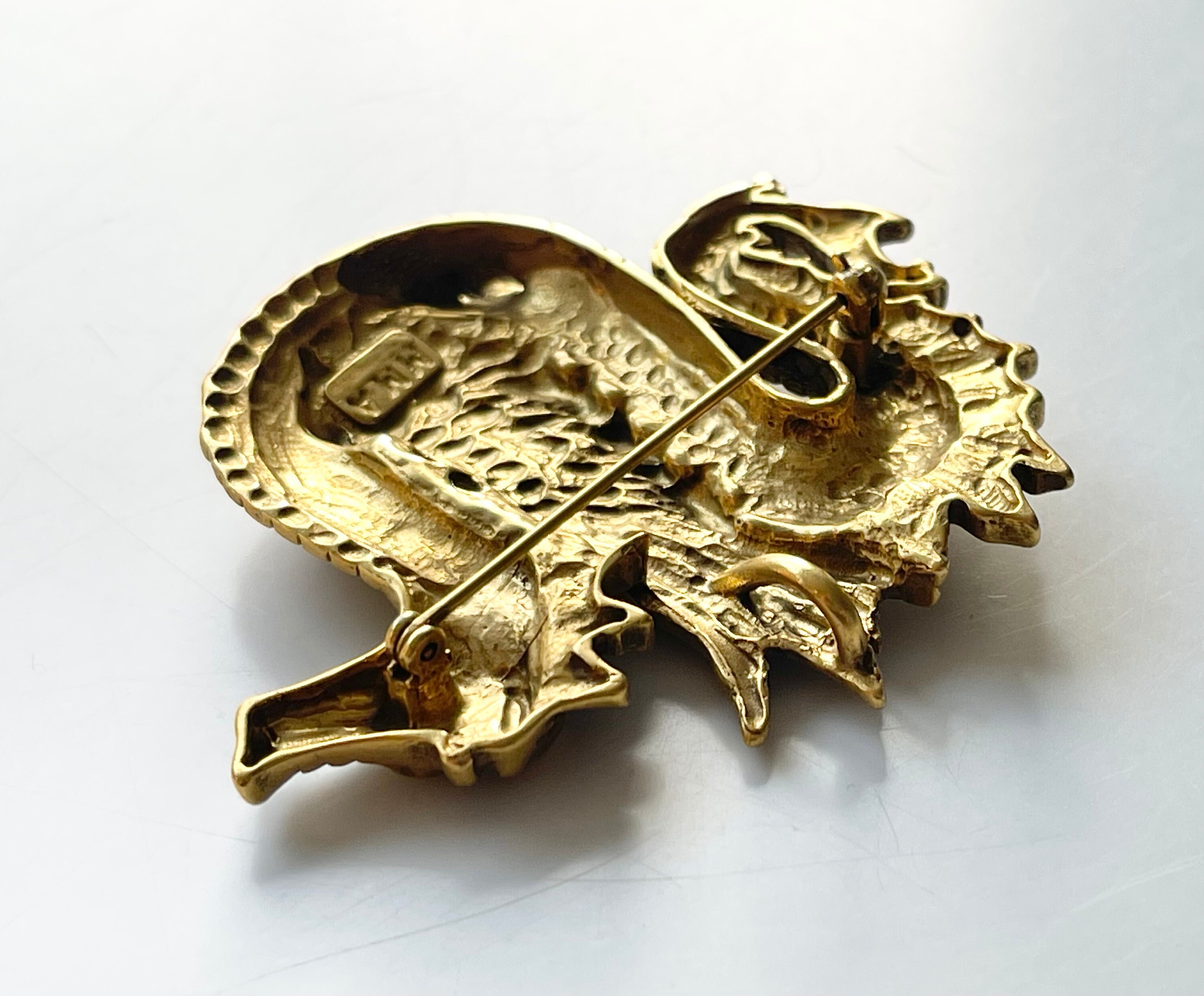 Vintage MMA Museum of Modern Art Dragon Sea Dragon Brooch Pendant ...