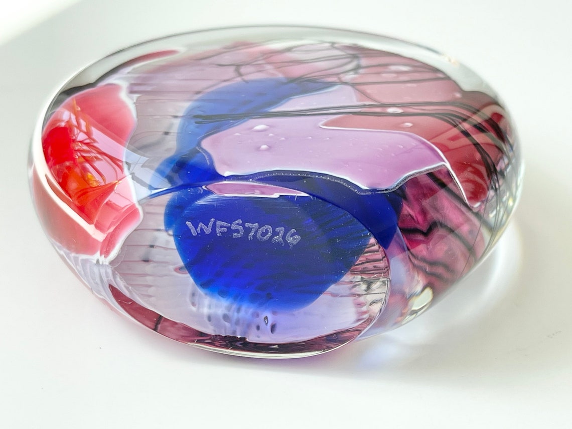 Vintage Eric Brakken Modern Studio Art Glass Paperweight WFS7026 ...