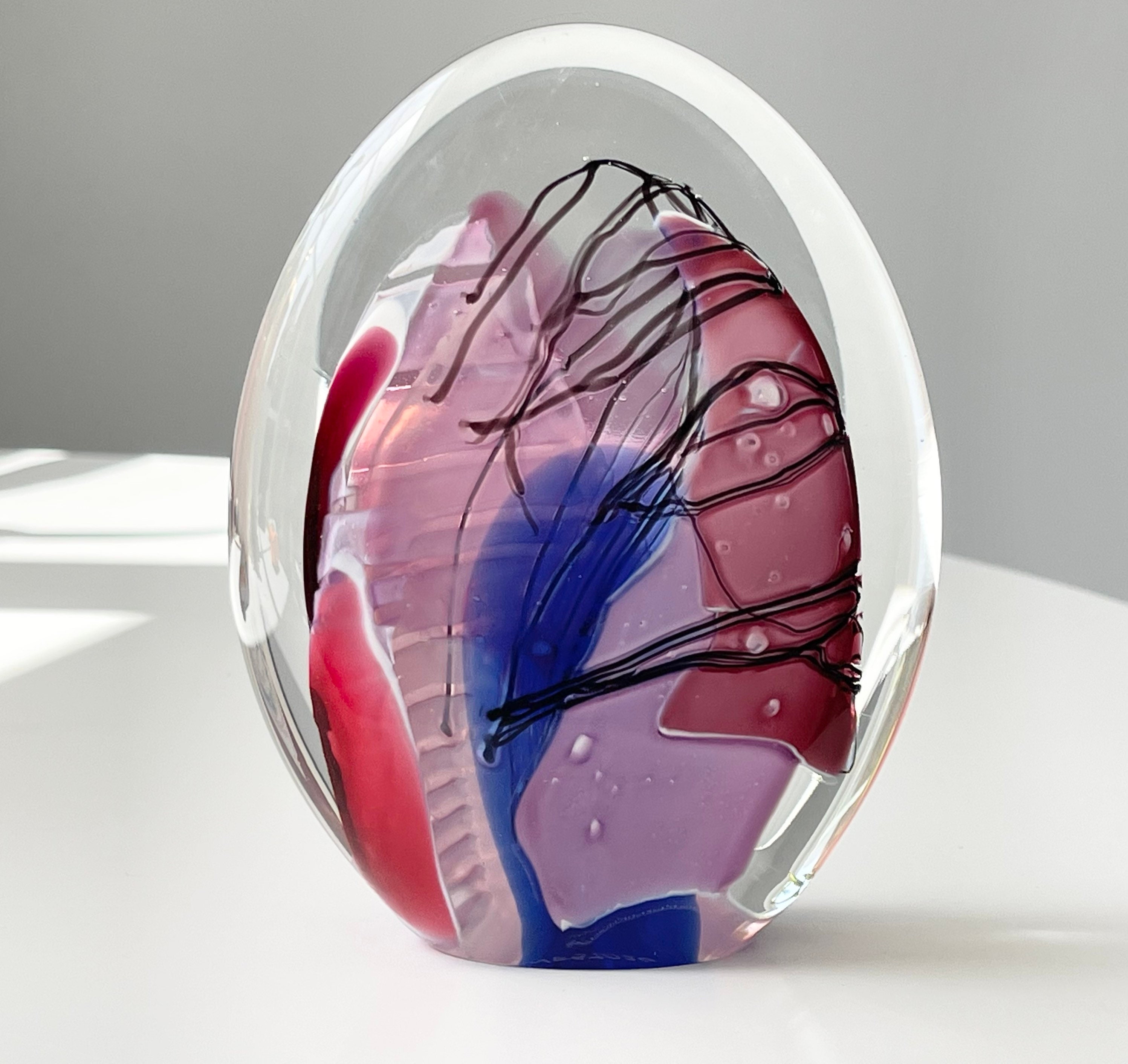Vintage Eric Brakken Modern Studio Art Glass Paperweight WFS7026 ...