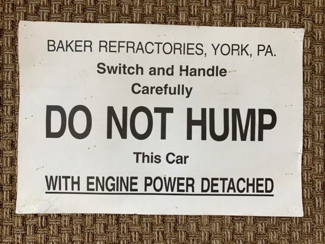 Vintage Do Not Hump Mineral Refractory Sign - Etsy