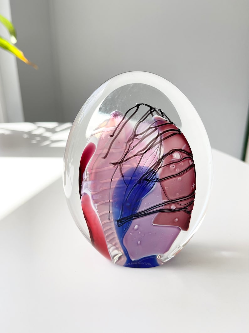 Vintage Eric Brakken Modern Studio Art Glass Paperweight WFS7026 ...