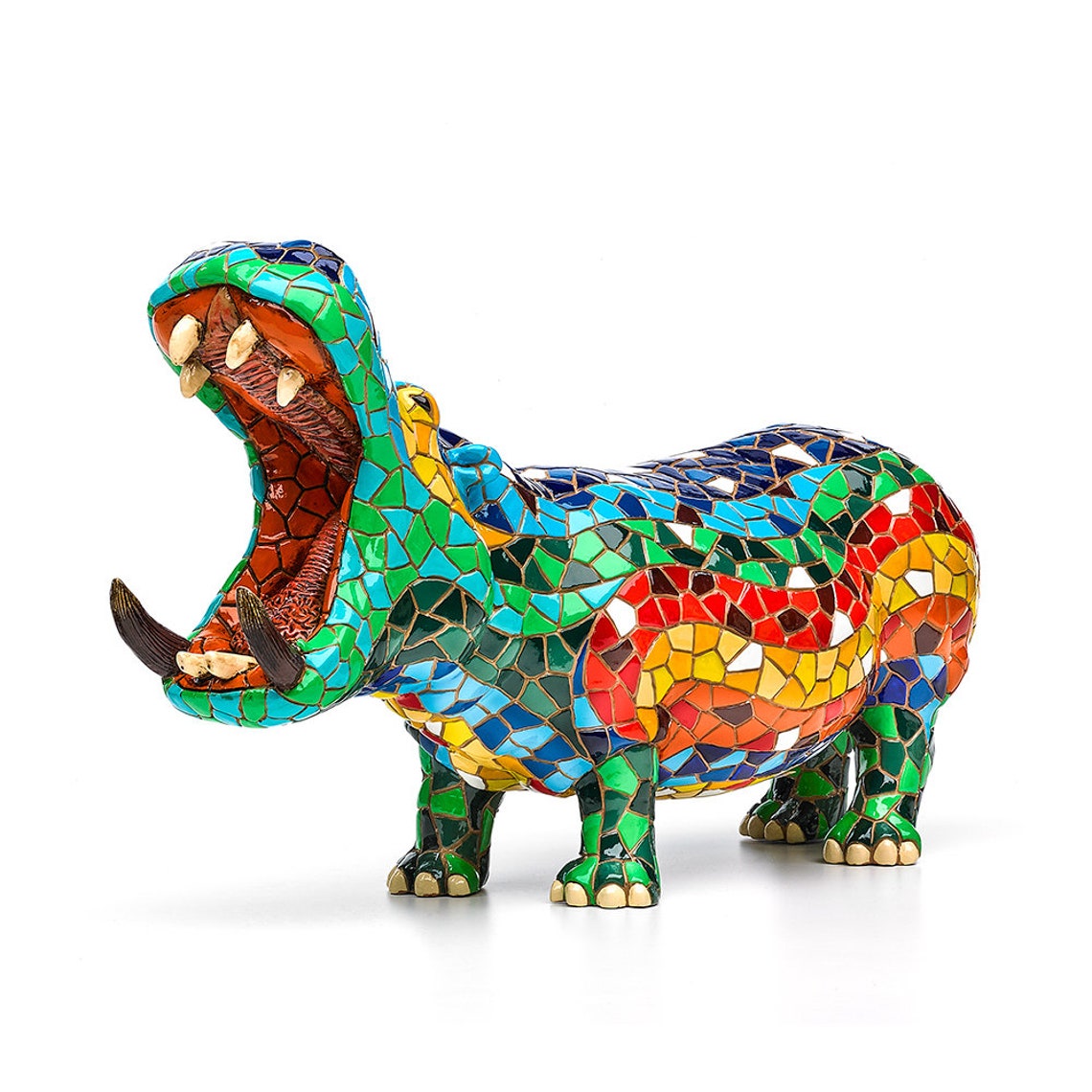 Hippo 16 Limited Edition Decorative Sculpture Hand Painted. - Etsy
