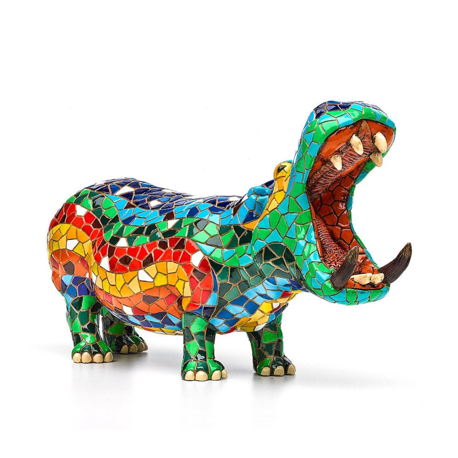 Hippo 16 Limited Edition Decorative Sculpture Hand Painted. - Etsy