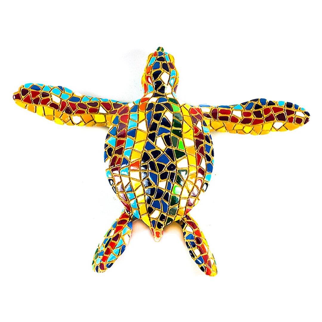 Sea Turtle Cute Decorative Sculpture Size 5 Inches. Unique Hand Painted ...