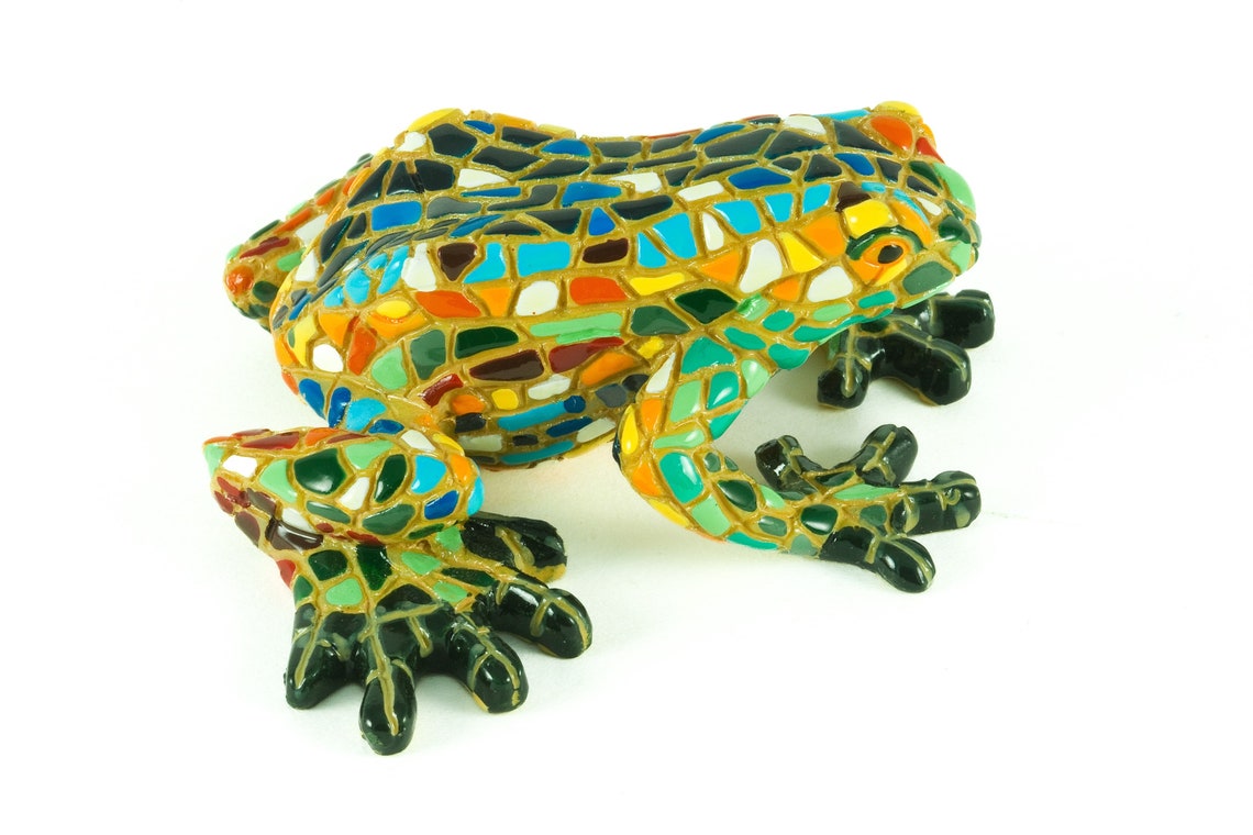 Frog 3” Cute Decorative Sculpture. Hand Painted. Barcino - Etsy