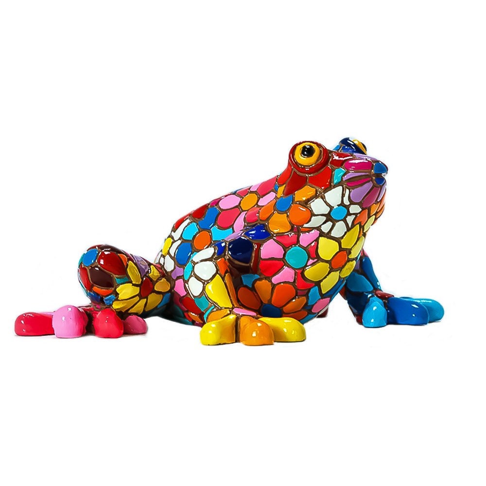 Frog 5” Decorative Sculpture Hand Painted. Barcino Flowers - Etsy