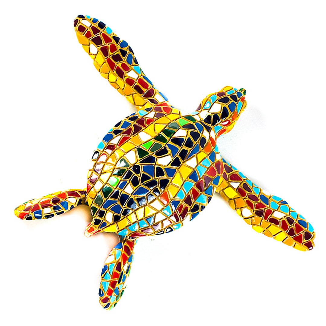 Sea Turtle 8” Decorative Sculpture Hand Painted. Barcino - Etsy
