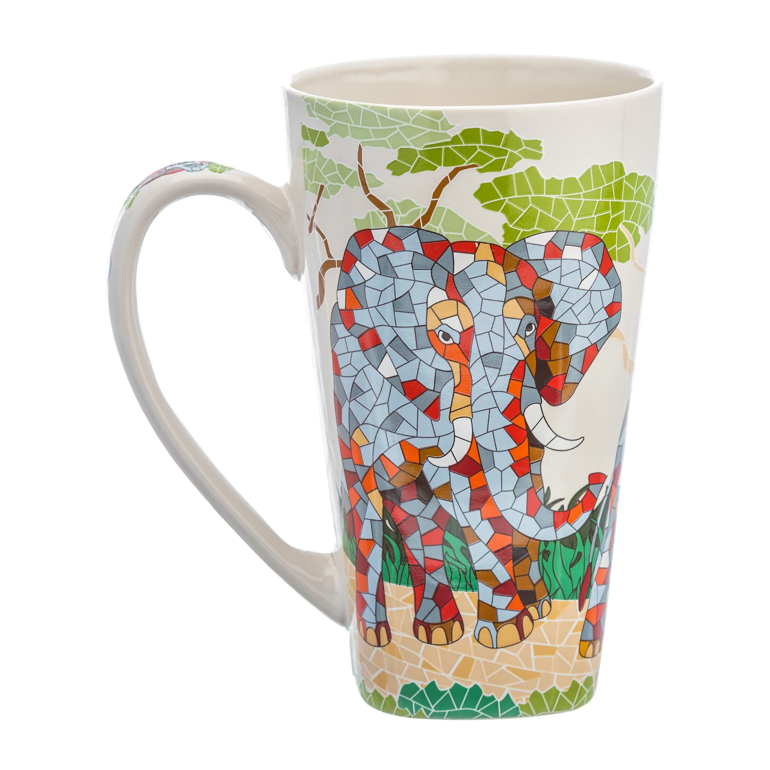 Elephant Coffee Mug Tall 16 Ounces. Barcino Designs. - Etsy