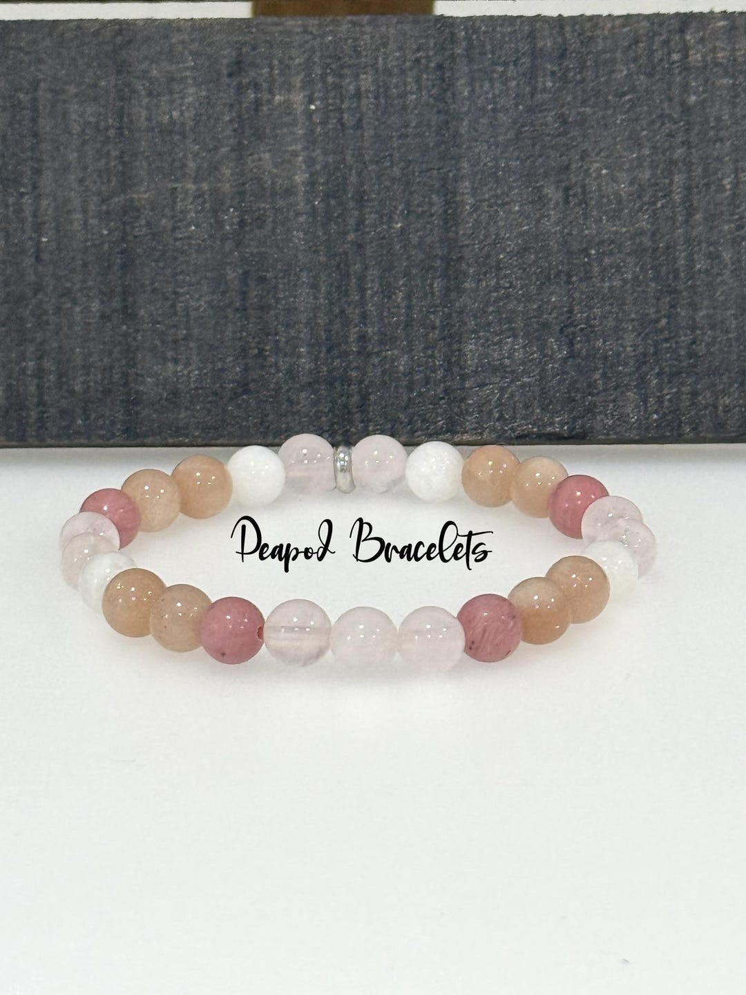 Rhodonite, Rose Quartz, Sunstone and Moonstone Crystal Bracelet With ...