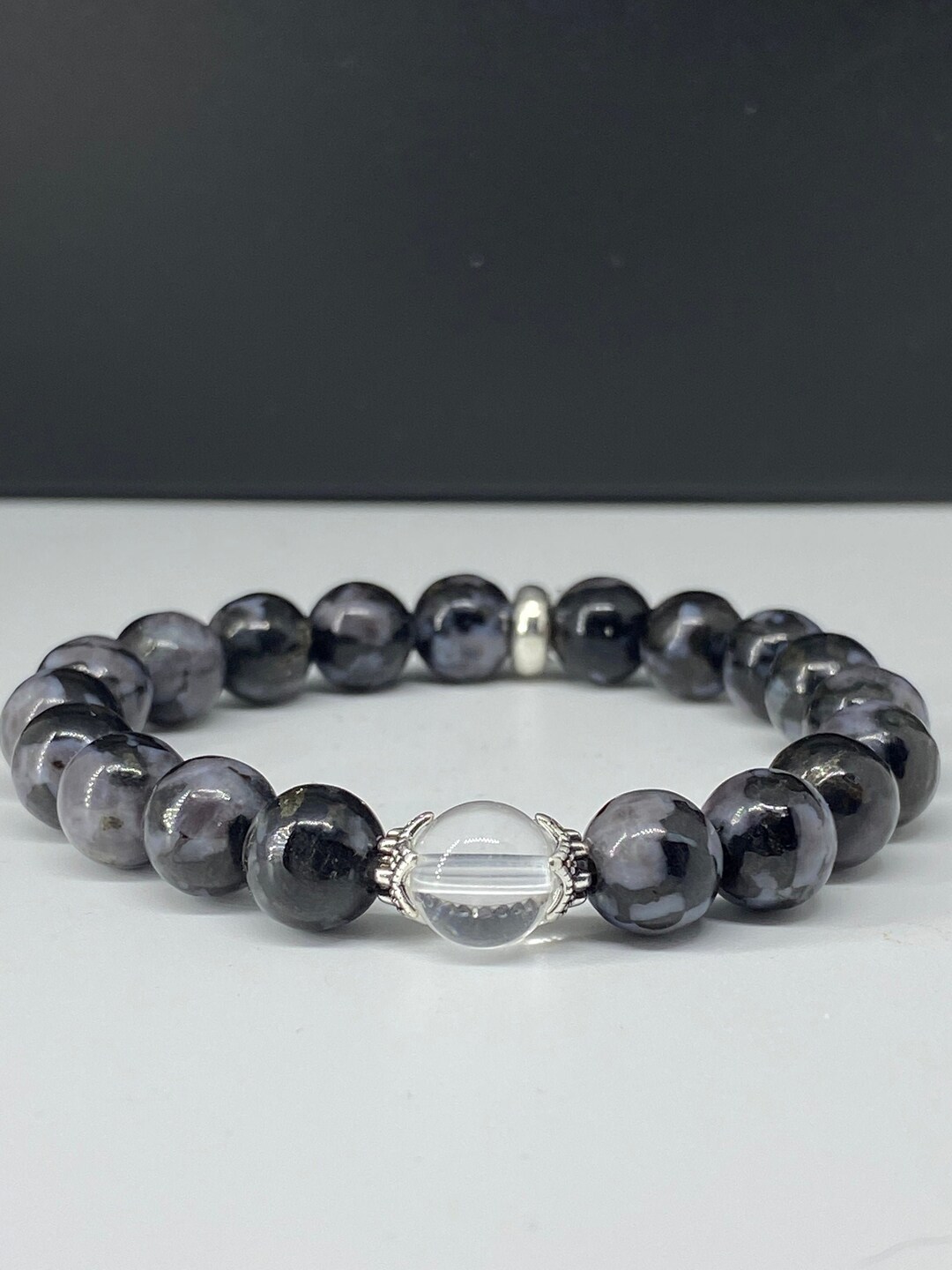 Mystic Merlinite & Crystal Quartz Bracelet 8mm Beads/self-discovery ...