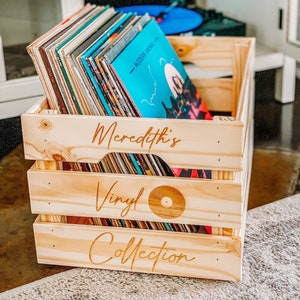 Personalized Crate for Vinyl Records, Vinyl Record Container, Custom ...