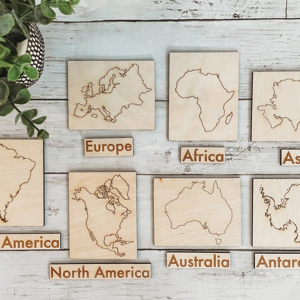 Continents - Etsy