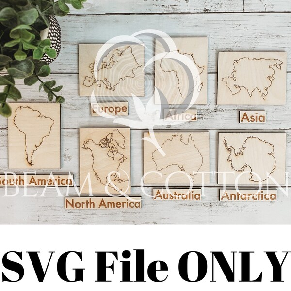 Continents Svg - Etsy
