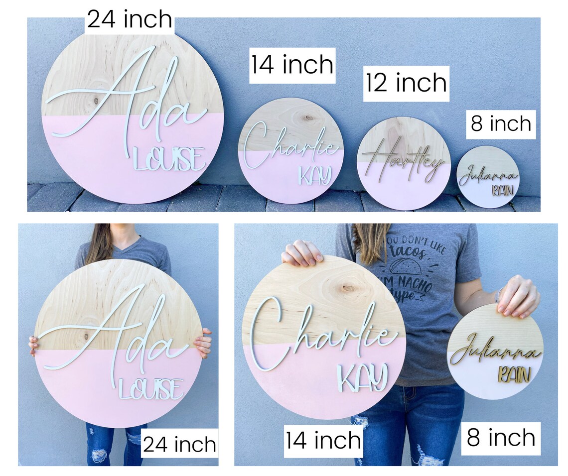 Custom Name Sign First & Middle Name. Personalized Name Sign - Etsy