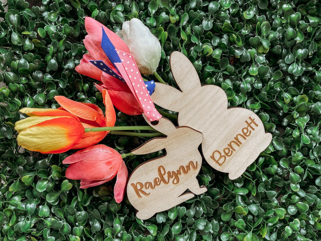 Personalized Easter Basket Tags | Easter Decor | Custom Kids Easter Egg ...