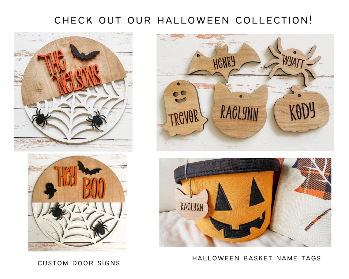 Personalized Halloween Door Sign Family Name Halloween Decor - Etsy