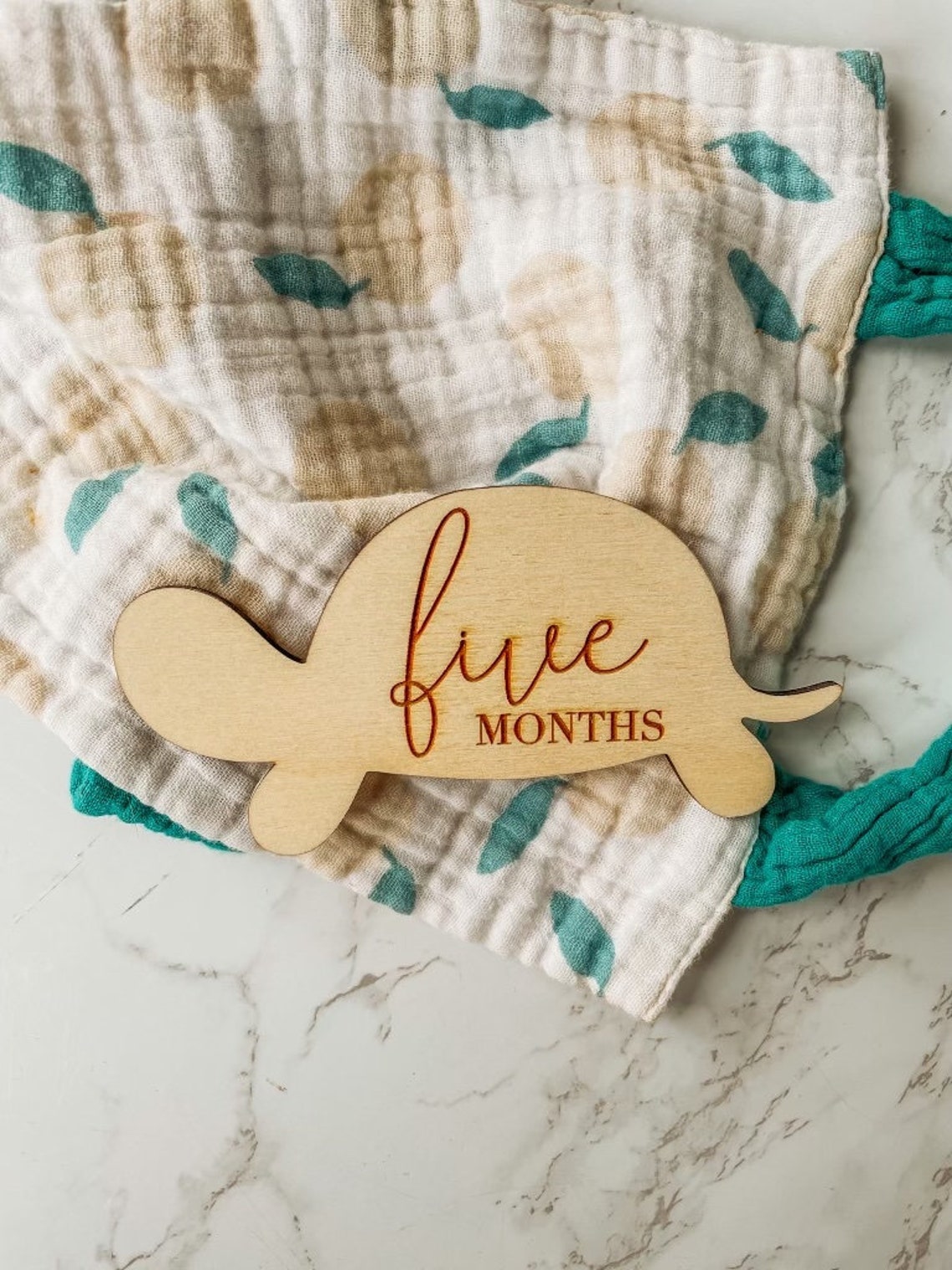 Wooden Monthly Milestone Disc & Sea Animals for Baby Photos - Etsy
