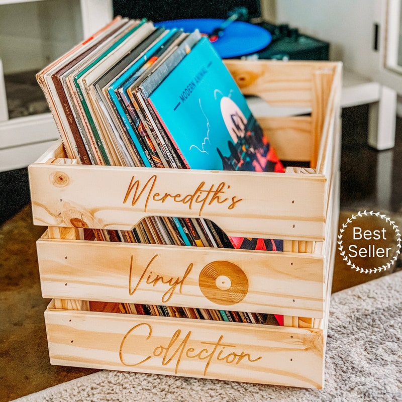 Record Crate - Etsy