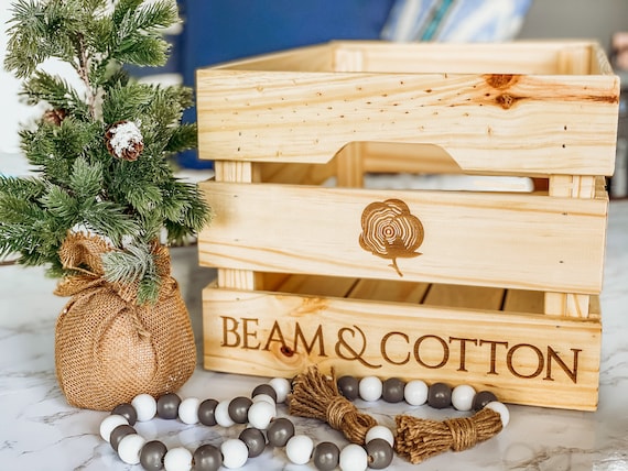 Personalized Crates Gift Crates Custom Logo Crates Holiday | Etsy