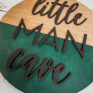 Little Man Cave Boys Room Sign | Nursery Name Sign | Custom Wall Art ...