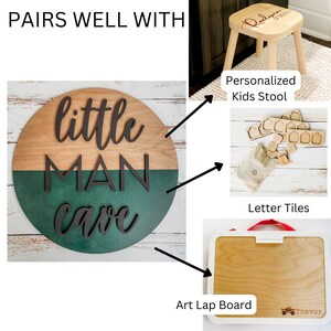 Little Man Cave Boys Room Sign | Nursery Name Sign | Custom Wall Art ...